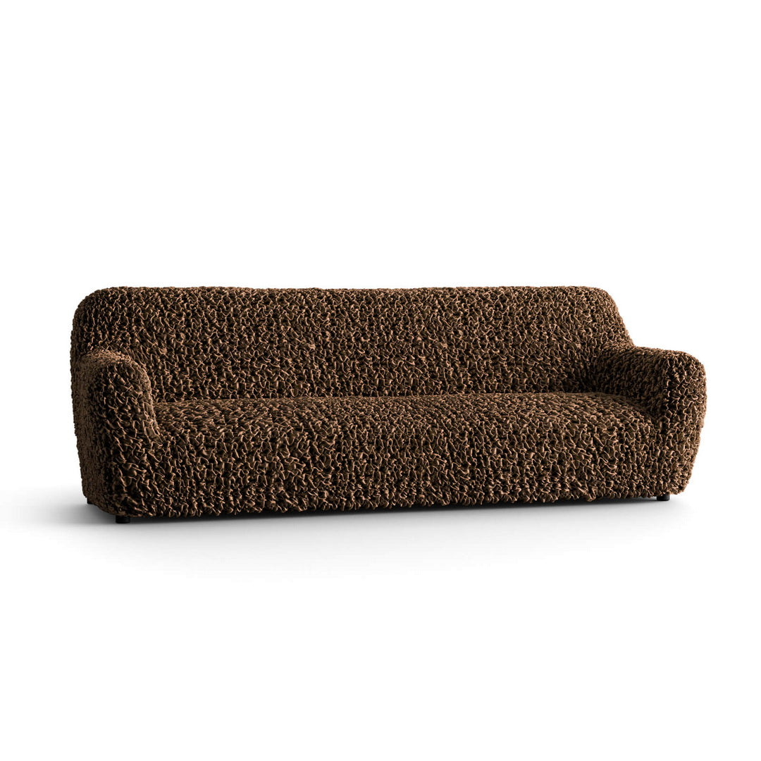 Fuco Velvet - Funda Sofa 4 cuerpos Chocolate | Eurofunda